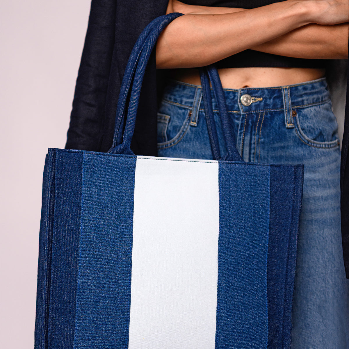 Gigi Box Tote Bag Denim – shopearthbags